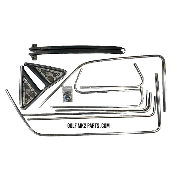 Chrome window seal trim set 5 door CE2 New Type – Golf Mk2 Parts